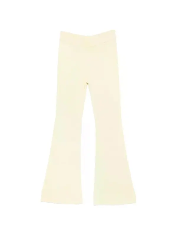 Eric Bompard Ribbed Flared Trousers - Yellow