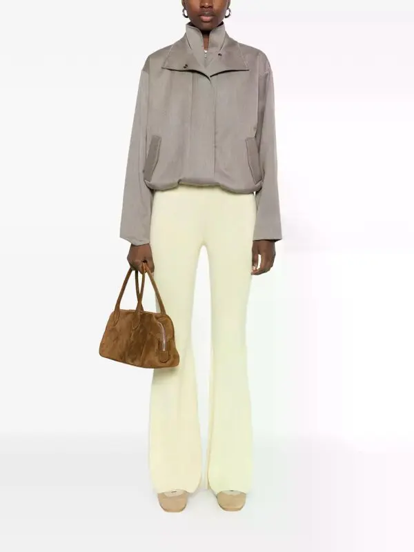 Eric Bompard Ribbed Flared Trousers - Yellow