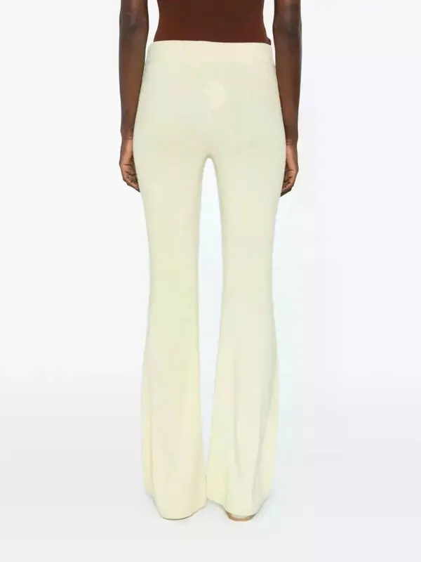 Eric Bompard Ribbed Flared Trousers - Yellow
