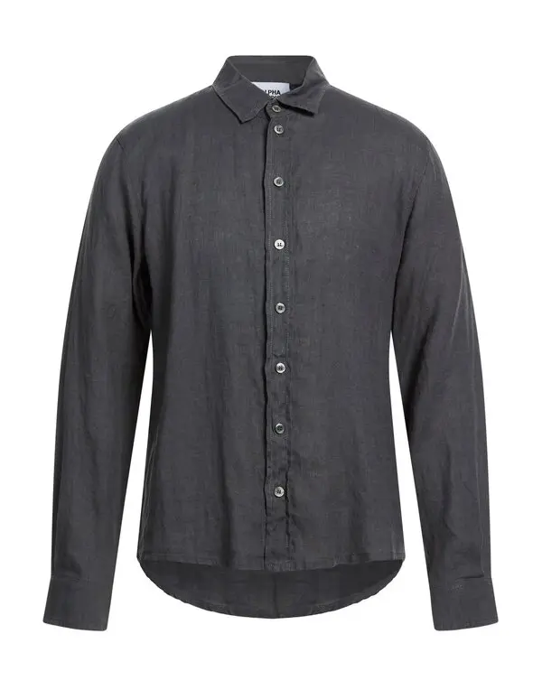 Alpha Studio Shirt Size Linen - Grey