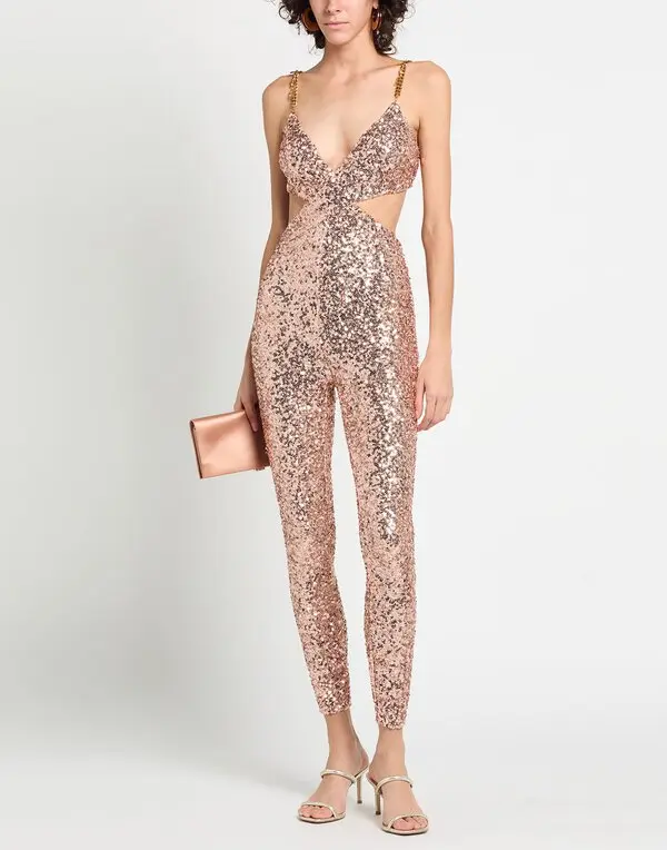 Elisabetta Franchi Jumpsuit With Sequins And Cutout Details