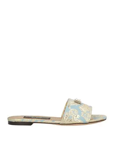 Dolce & Gabbana Sky Textile Fiber Sandals - Sky Blue