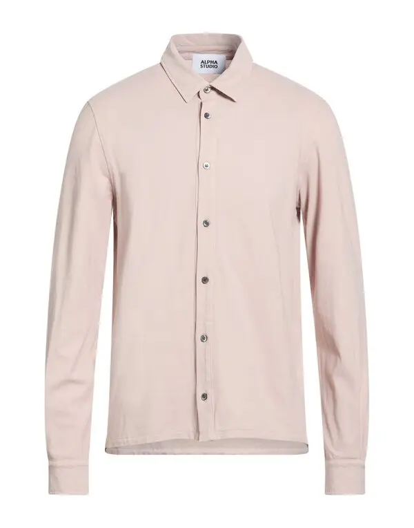 Alpha Studio Shirt Size Cotton, Elastane - Taupe