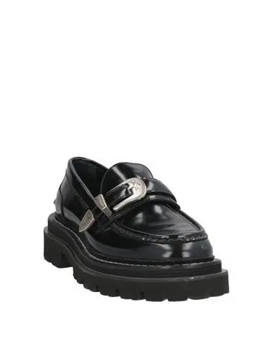 Sandro Leather Loafers With Buckle Detail
