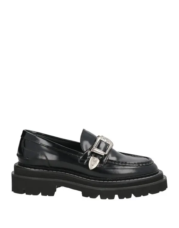 Sandro Leather Loafers With Buckle Detail