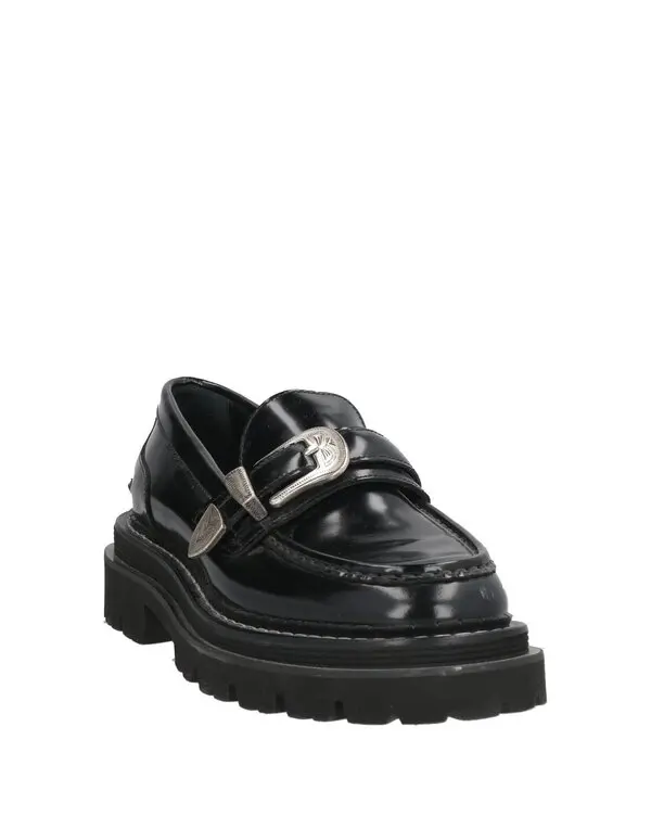 Sandro Leather Loafers With Buckle Detail