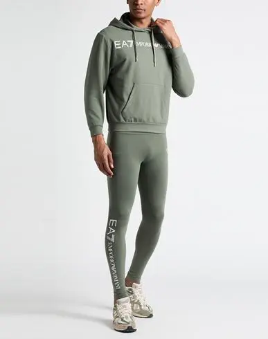 EA7 Cotton-elastane Tracksuit - Green