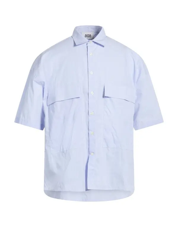 Alpha Studio Shirt Sky Size Cotton