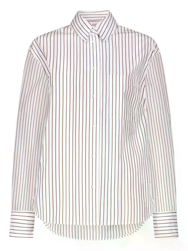 Loulou De Saison Striped Cotton Shirt - Red
