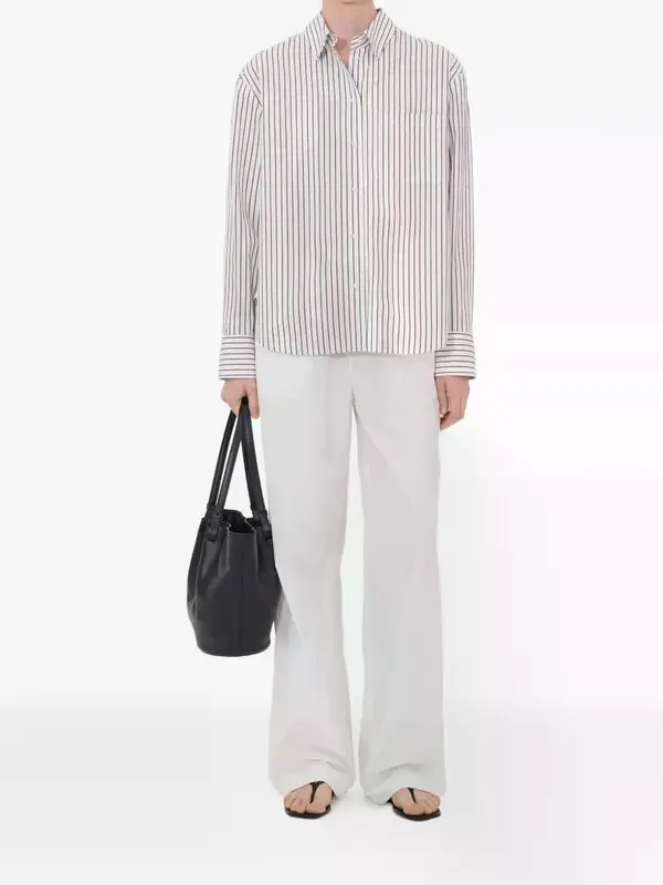 Loulou De Saison Striped Cotton Shirt - Red