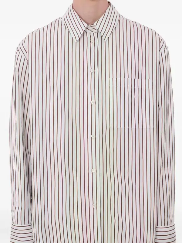 Loulou De Saison Striped Cotton Shirt - Red