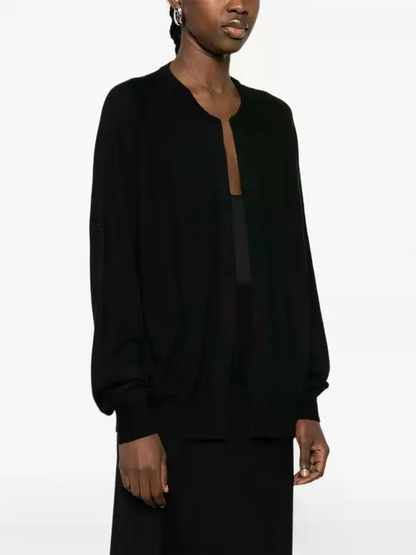 Frenckenberger Open-front Cardigan - Black