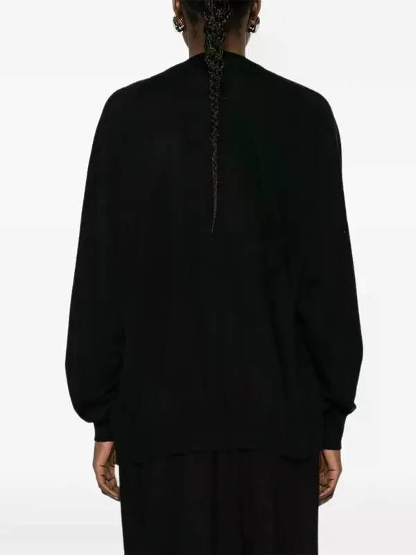 Frenckenberger Open-front Cardigan - Black