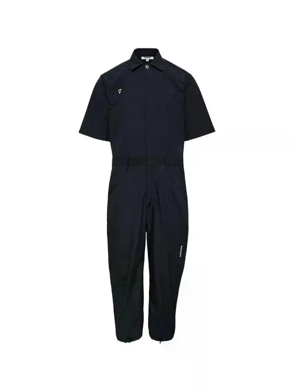 BLACKJACK Short-sleeve Jumpsuit - Black