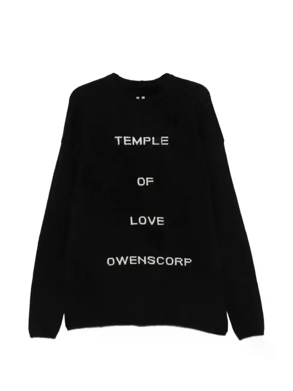 Rick Owens Crew-neck Letter-intarsia Sweater
