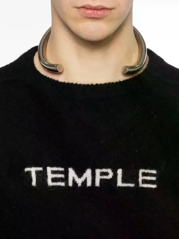 Rick Owens Crew-neck Letter-intarsia Sweater