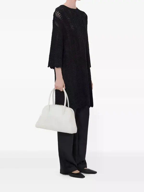 Loulou De Saison Wafa Drop-shoulder Midi Dress - Black