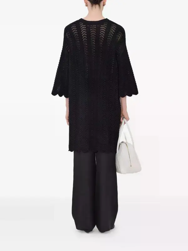Loulou De Saison Wafa Drop-shoulder Midi Dress - Black