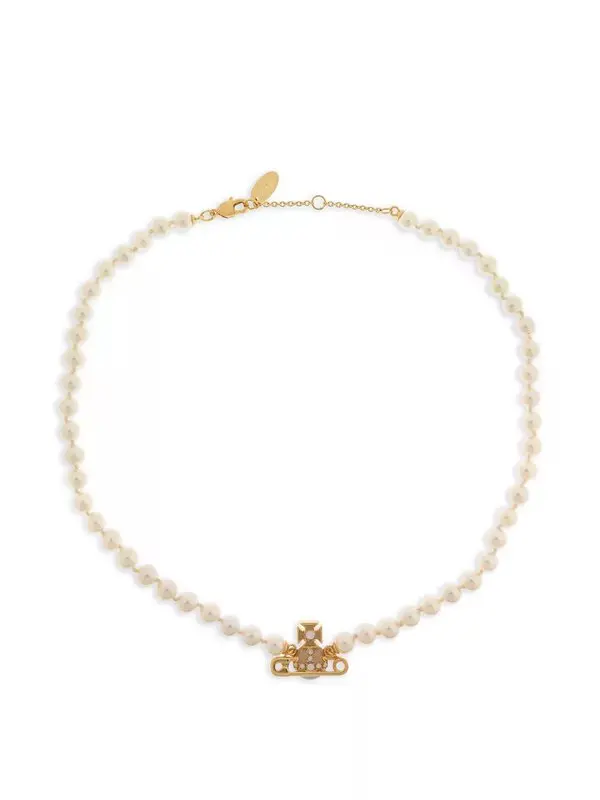 VIVIENNE WESTWOOD Kitty Orb Beaded Necklace - Gold