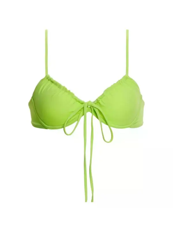 Agua Bendita Tie Underwire Bikini Top - Green