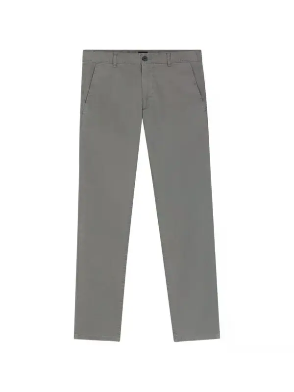BOSS Textured Straight Leg Trousers - Grey