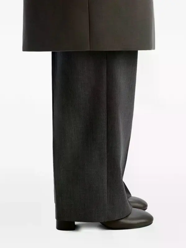 12 STOREEZ 65mm Leather Ankle Boots - Grey