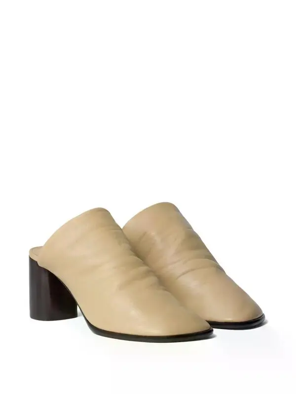 LEMAIRE Block Heel Mules - Neutrals