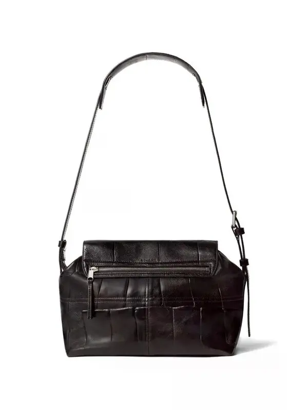 LEMAIRE Medium Croco-embossed Flap Messenger Bag