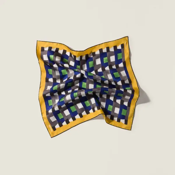 Miu Miu Printed Silk Scarf