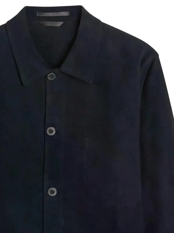 Sunspel Button-up Jacket - Blue