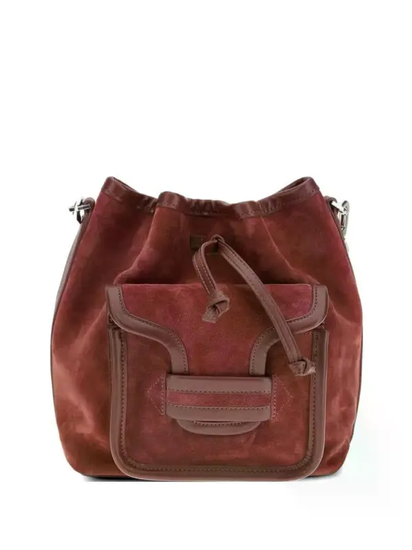 Pierre Hardy Maxi Alpha Suede Bucket Bag - Red