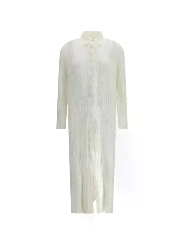 GONGDID DESIGN Pleated Buttoned Maxi Dress