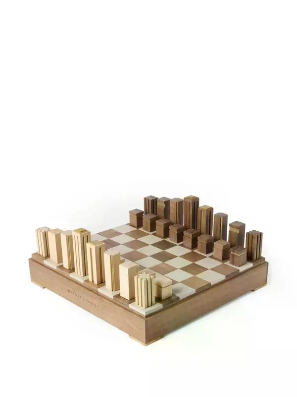 Brunello Cucinelli Wooden Chess Set - Brown