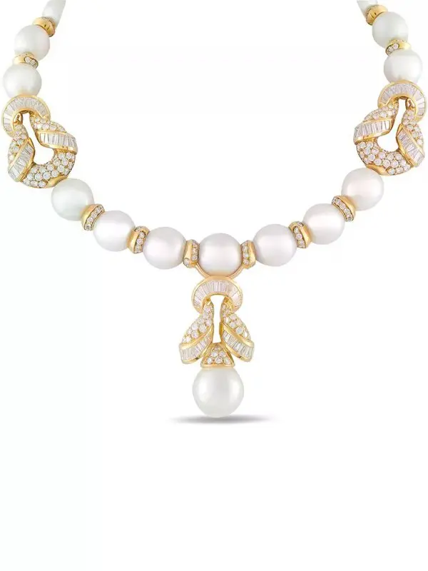 LB EXCLUSIVE Diamond And Pearl Necklace - Gold
