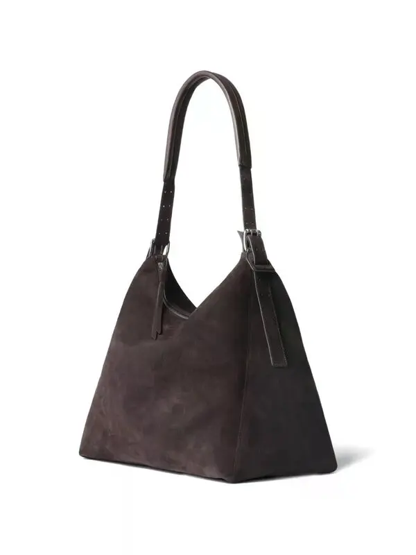 LEMAIRE Belted Shoulder Bag In Suede Leather