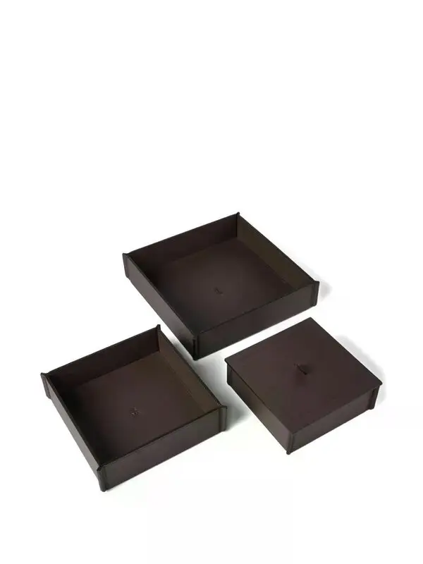 Brunello Cucinelli Leather Organizer Boxes - Brown