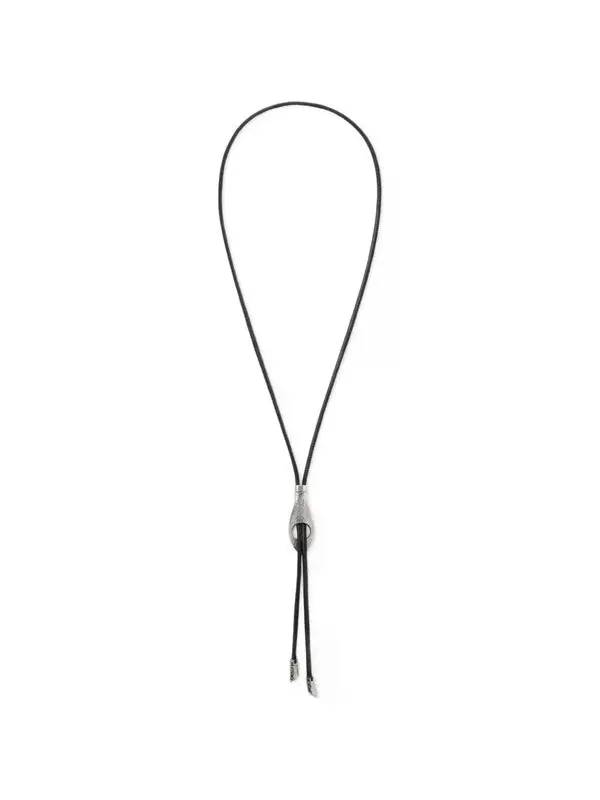 LEMAIRE Serpent Sculptural Bolo Tie Necklace - Black