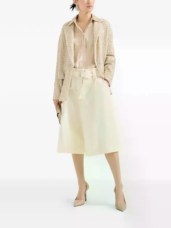 Brunello Cucinelli Silk Net Embroidery Blazer - Neutrals