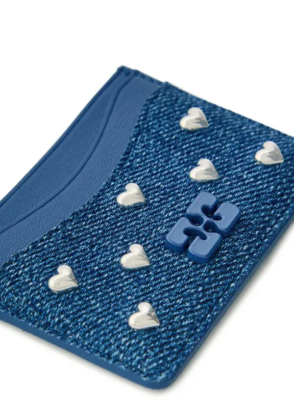 GANNI Embellished Leather And Card Holder