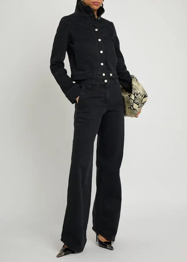 COURREGES Hammer Logo-embroidered Wide-leg Jeans