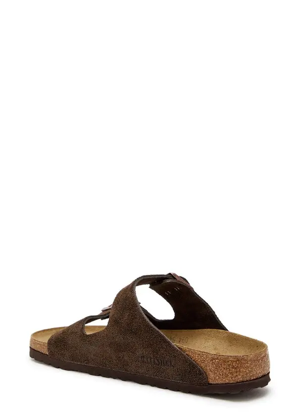 BIRKENSTOCK Arizona Suede Sliders - Brown