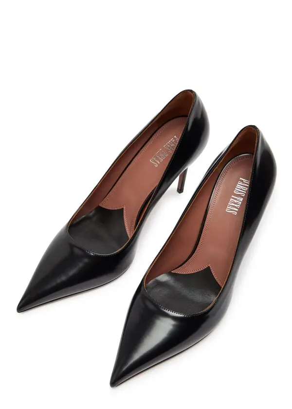Paris Texas Vera 85 Leather Pumps - Black