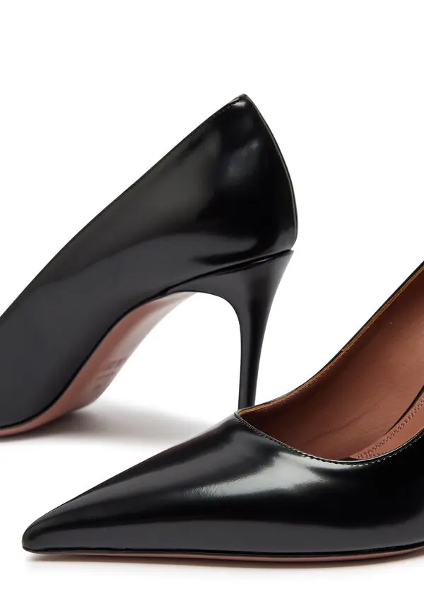Paris Texas Vera 85 Leather Pumps - Black