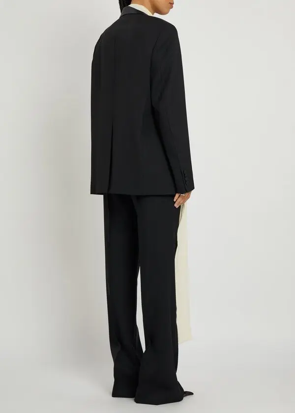 ARMARIUM Wool And Silk-blend Jacket With Detachable Scarf