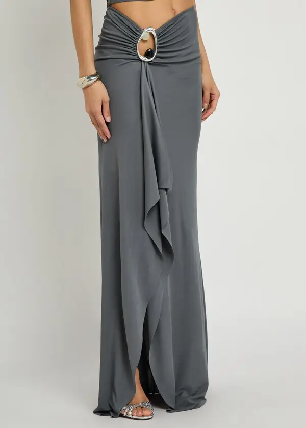 Christopher Esber Orica Cut-out Jersey Maxi Skirt