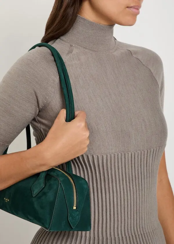Alaïa Ribbed Wool-blend Top - Grey