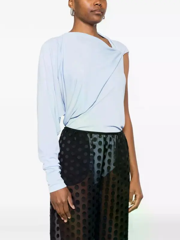 Andamane Serena Draped Bodysuit - Blue