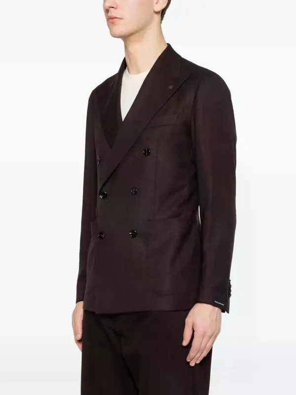 Tagliatore Double-breasted Peak-lapel Blazer - Brown