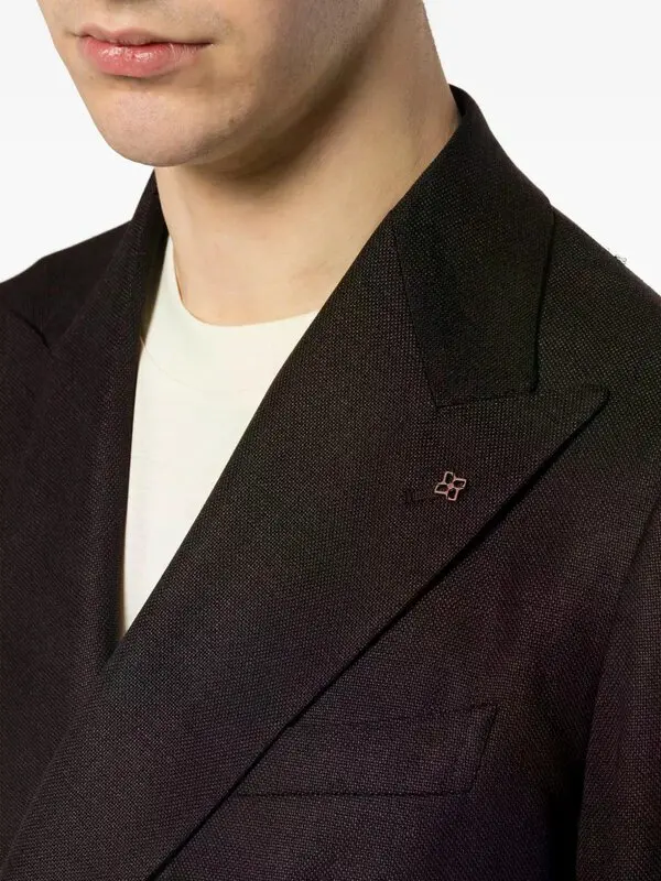 Tagliatore Double-breasted Peak-lapel Blazer - Brown