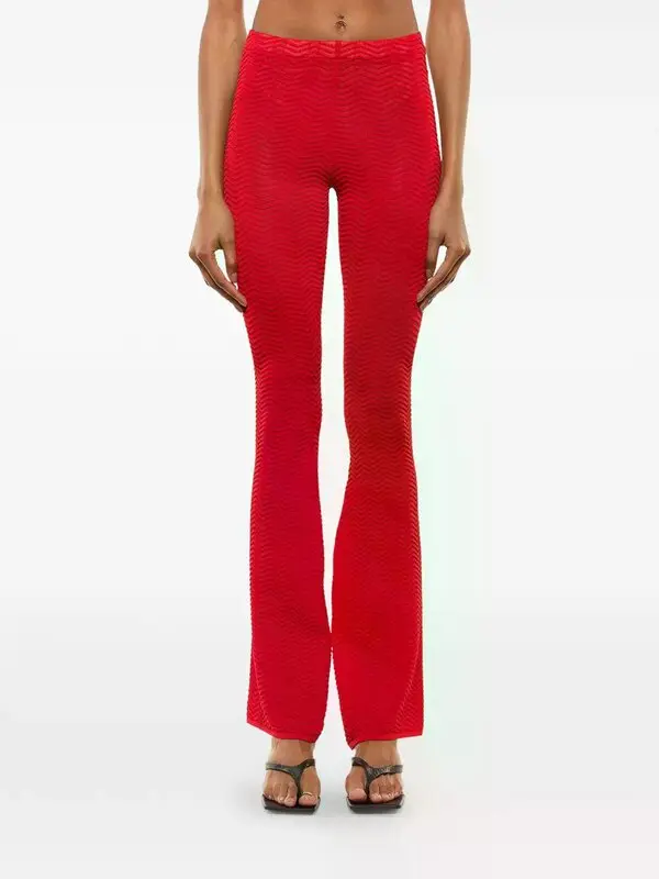 LANEUS Knit Flared Trousers